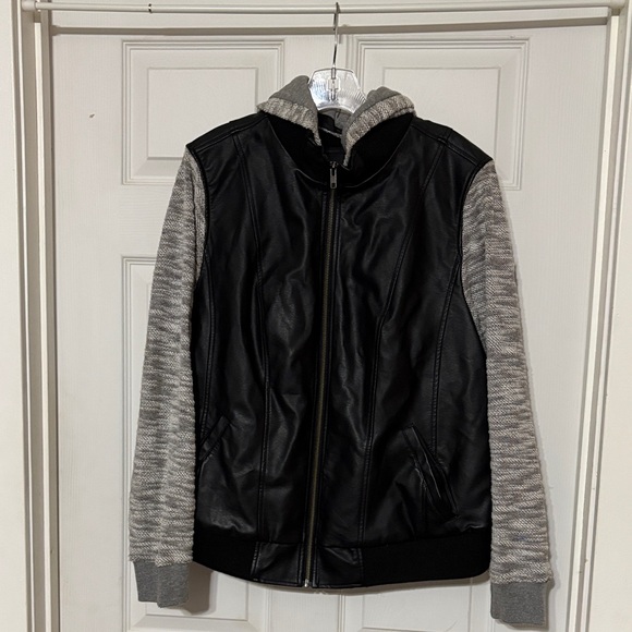 torrid | Jackets & Coats | Torrid Size Black And Gray Faux Leather ...